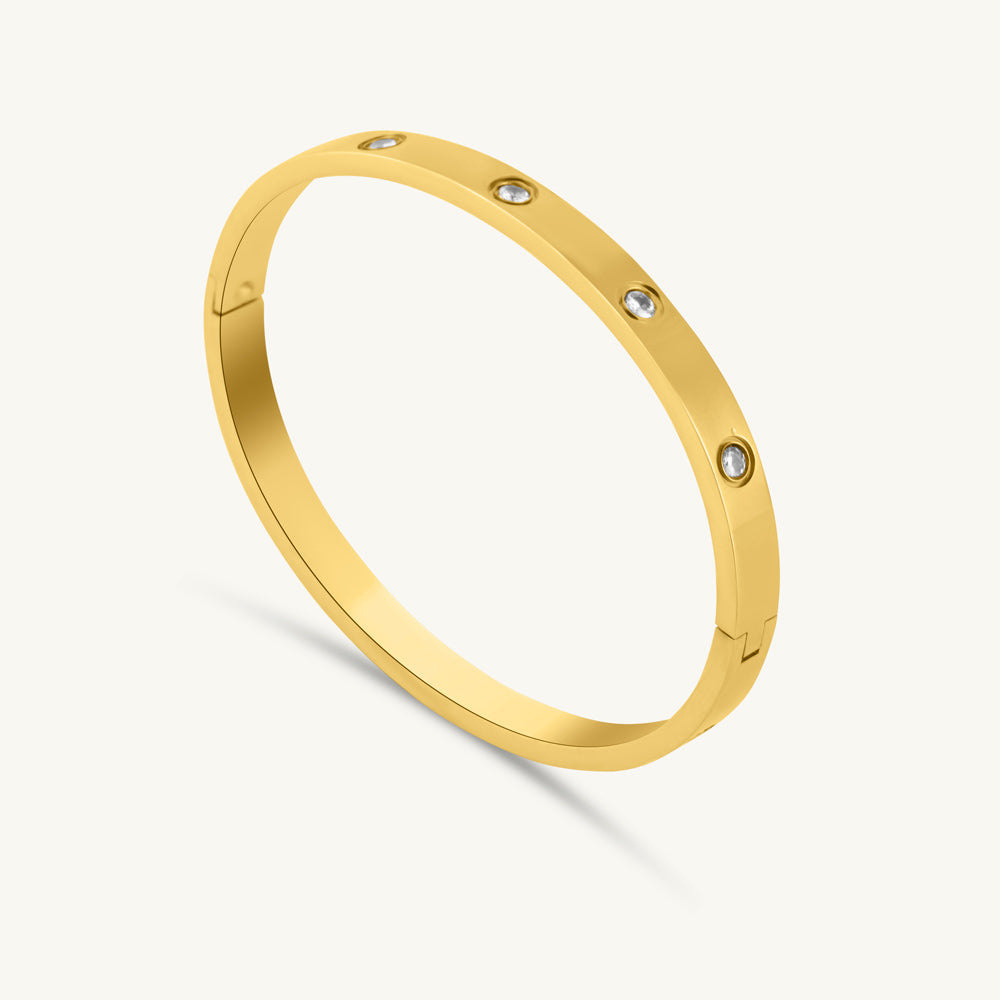 Shop Orbit Stone Studded Gold Bracelet for Women - PALMONAS