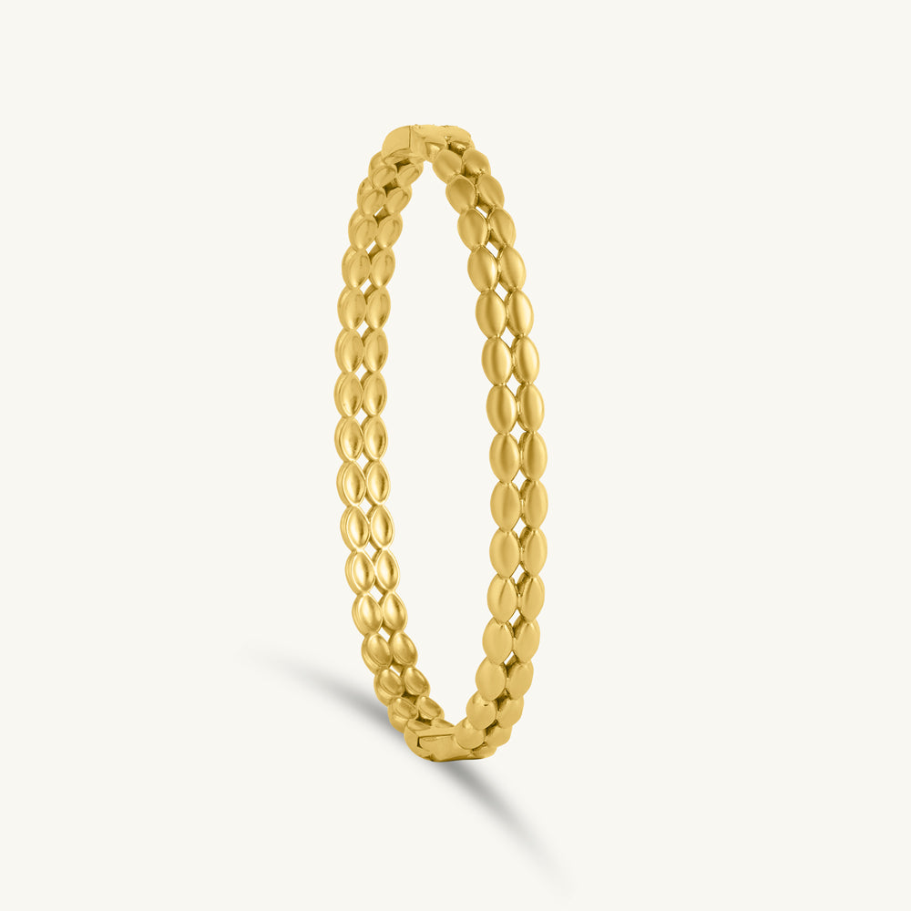 Shop Orbit Textured Gold Bracelet for Women - PALMONAS