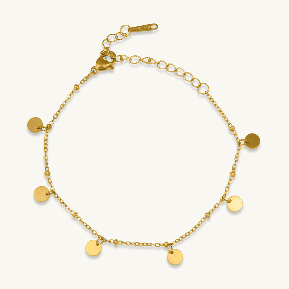 Shop Shiny Coins Chain Gold Bracelet for Women - PALMONAS