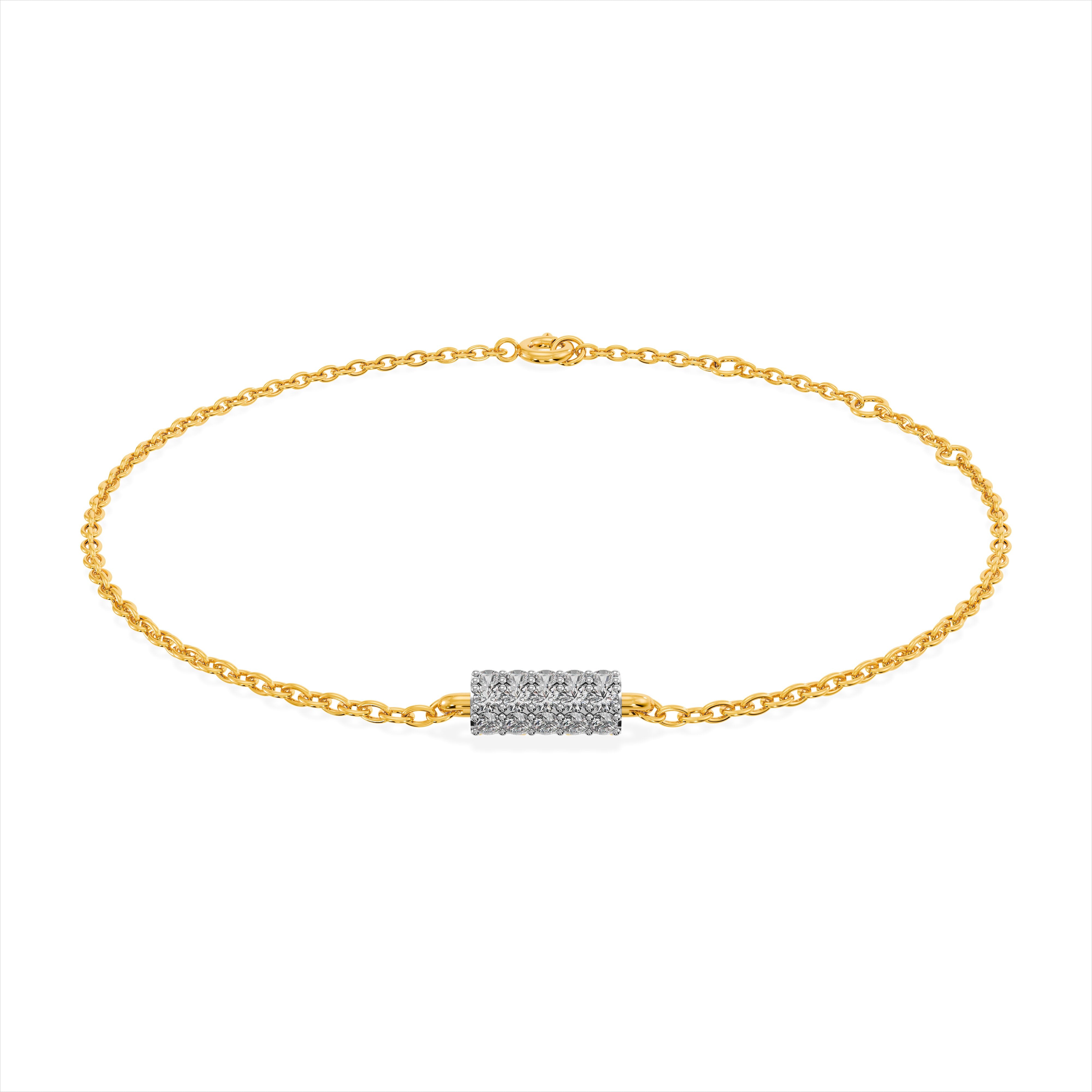 Strobe 9KT Gold Laboratory Grown Diamond Bracelet – PALMONAS
