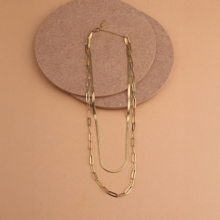 Bold Layered Chain Necklace – PALMONAS