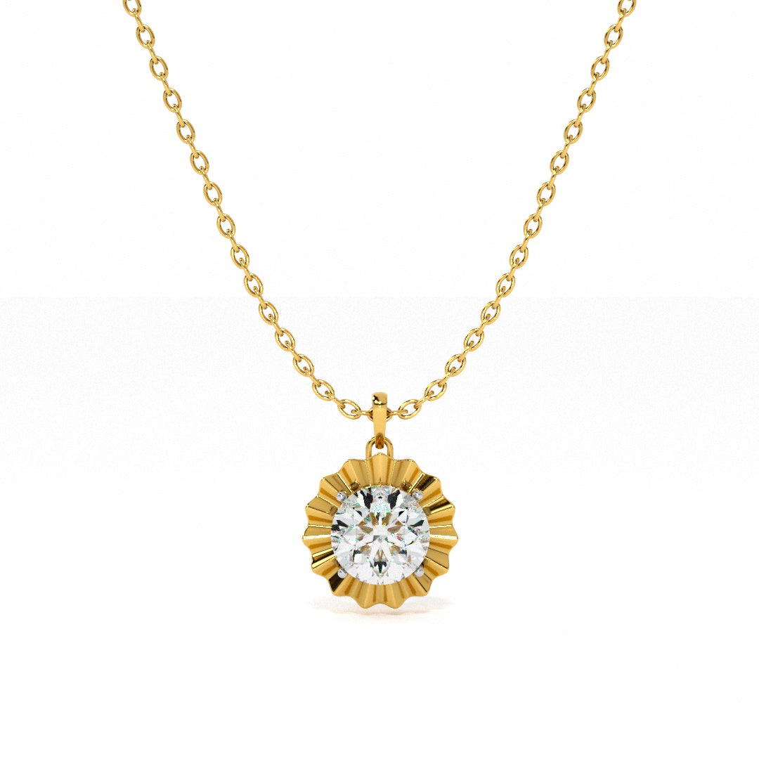 Tidal Teardrop 9KT Gold Laboratory Grown Diamond Necklace – PALMONAS