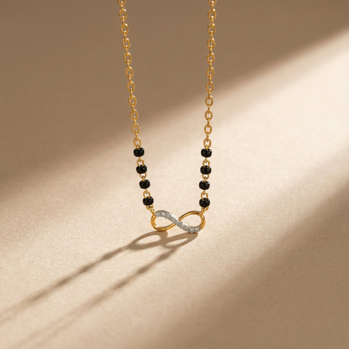 Endless Love Infinity 9KT Gold Laboratory Grown Diamond Mangalsutra ...