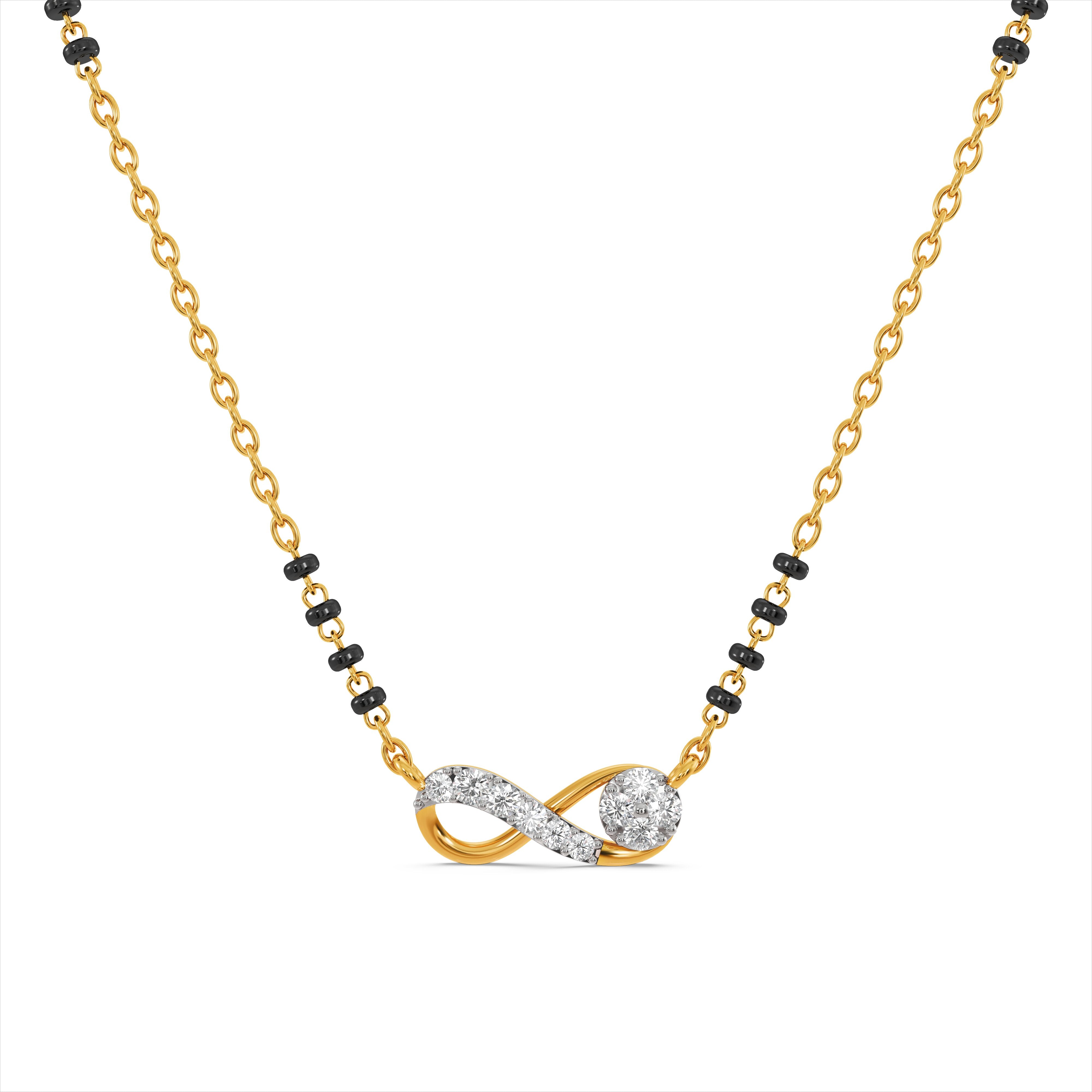 Eterna Infinity 9KT Gold Laboratory Grown Diamond Mangalsutra – PALMONAS