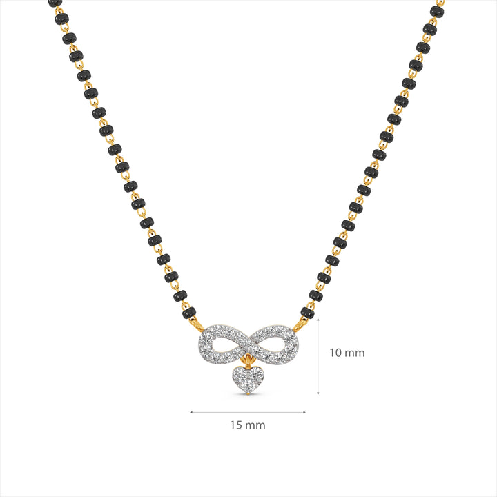 Infinite Love 9KT Gold Laboratory Grown Diamond Mangalsutra – PALMONAS