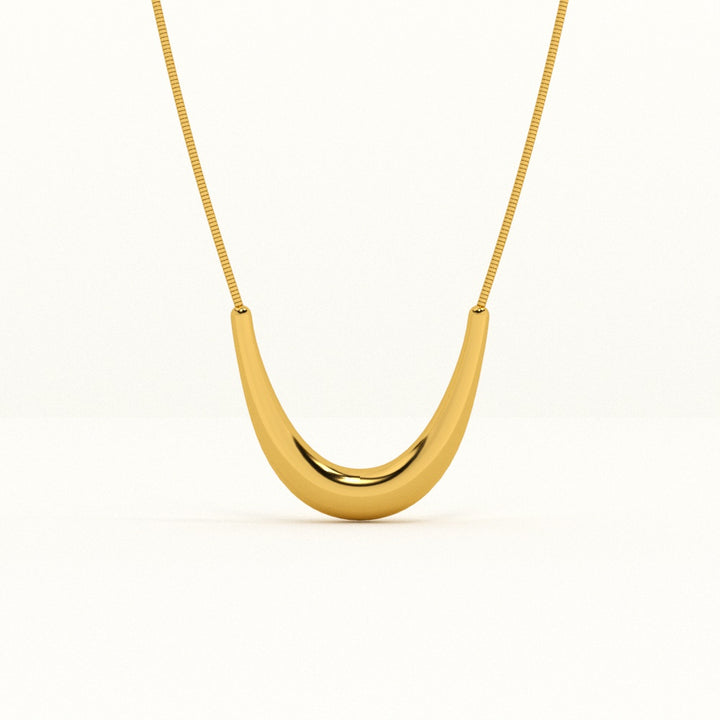 Buy Gold Boomerang Necklace & Dainty Bracelet - PALMONAS