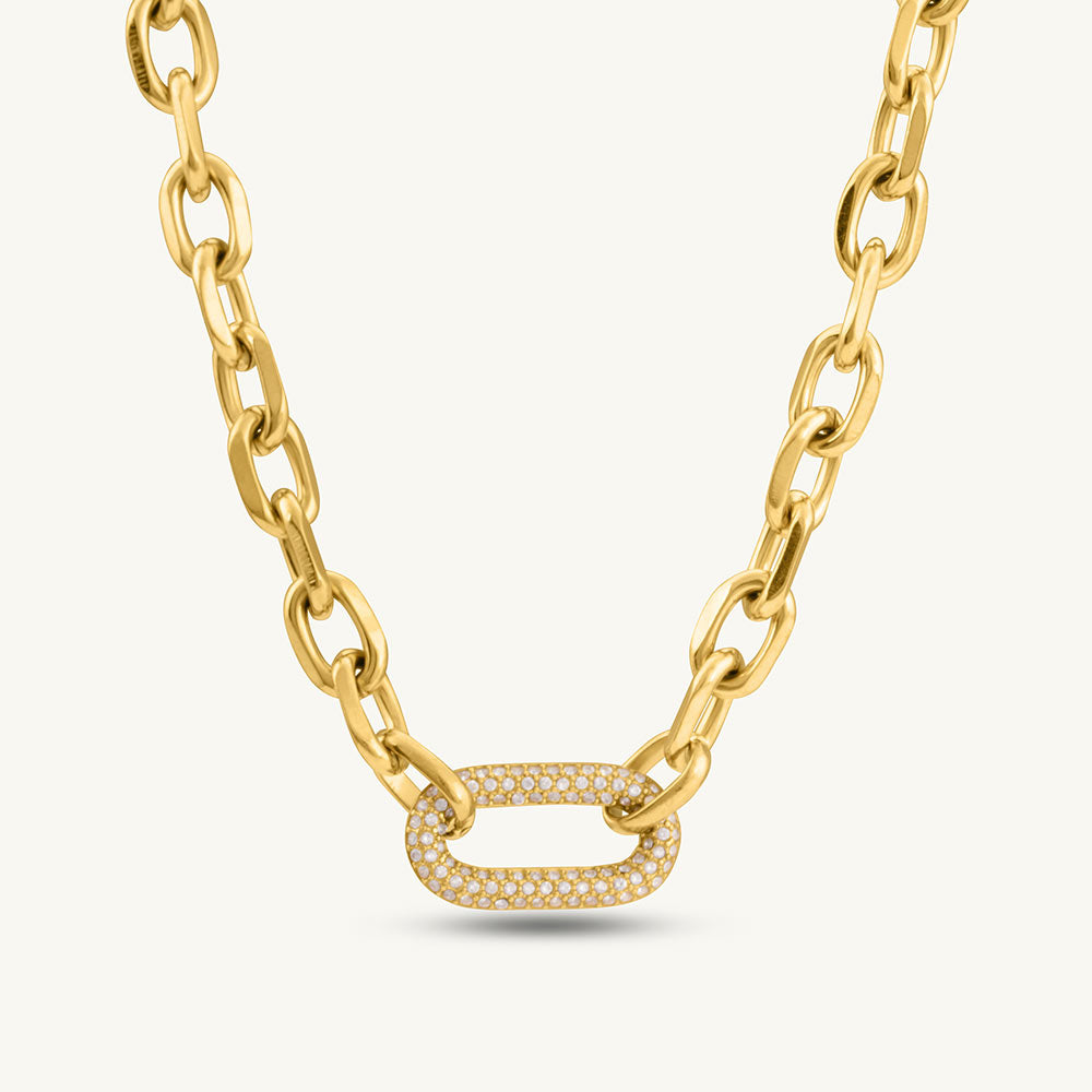 Sparkle Link Chain Necklace – PALMONAS