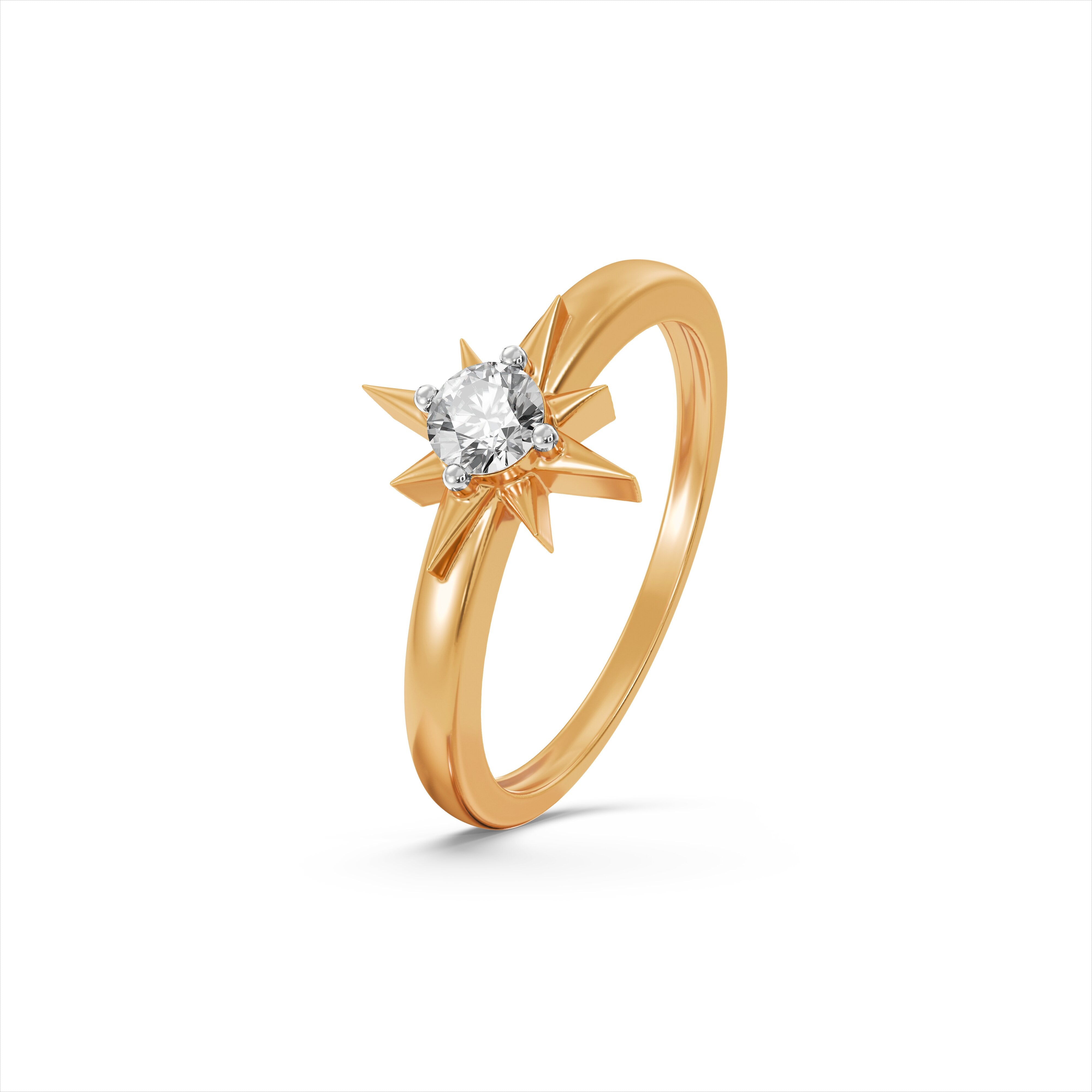 Starlight Burst 9KT Gold Lab Grown Diamond Ring – PALMONAS