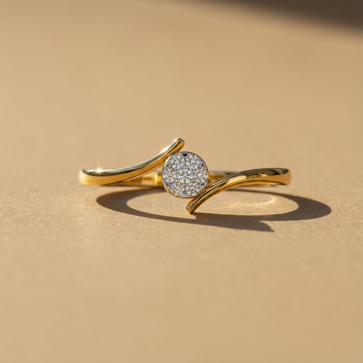 Lunar Flow 9KT Gold Laboratory Grown Diamond Ring – PALMONAS