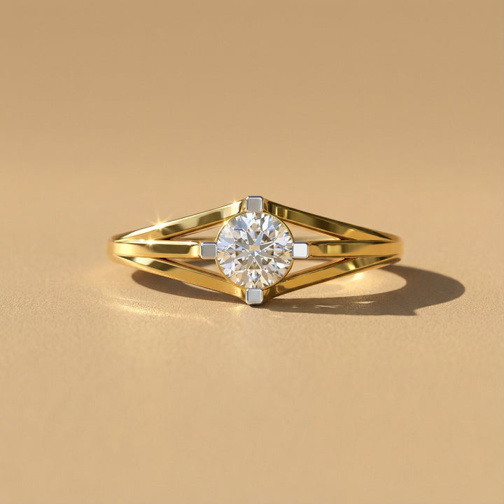 Radiant Crest 9KT Gold Laboratory Grown Diamond Ring – PALMONAS