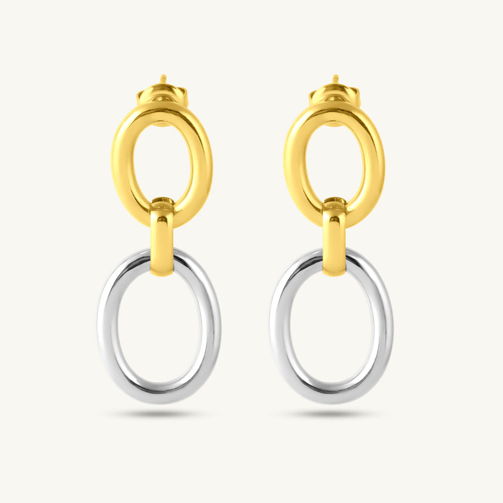 Interlock Oval Drop Earrings – PALMONAS