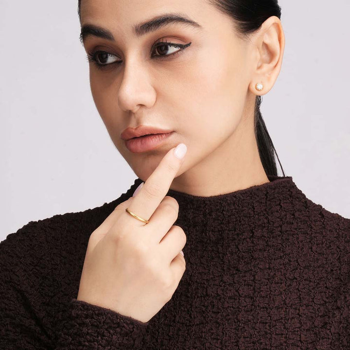 Sole Aura Minimal Gold Band – PALMONAS