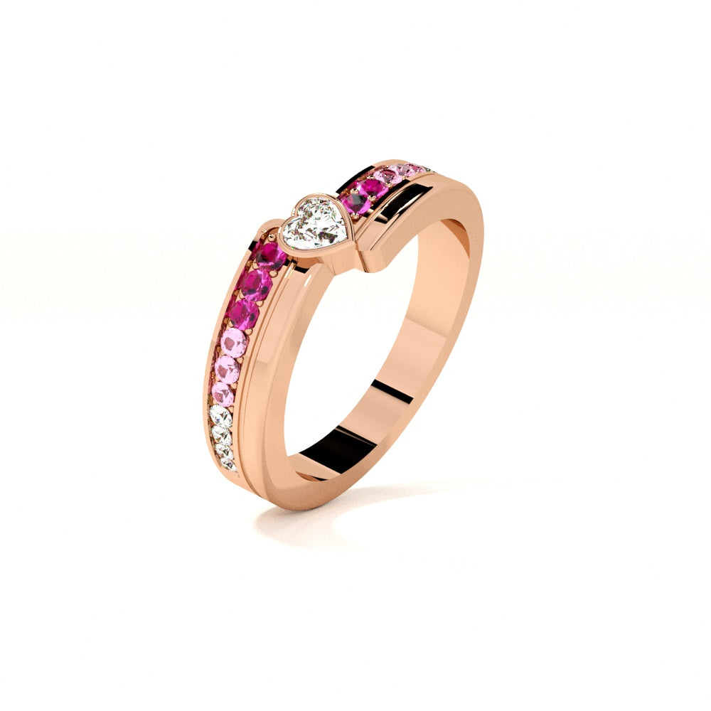 Petal glow Rose Gold 925 Silver Ring – PALMONAS