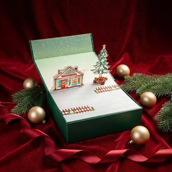 Carol Crystal - Gold Earrings Christmas Gift Box - PALMONAS