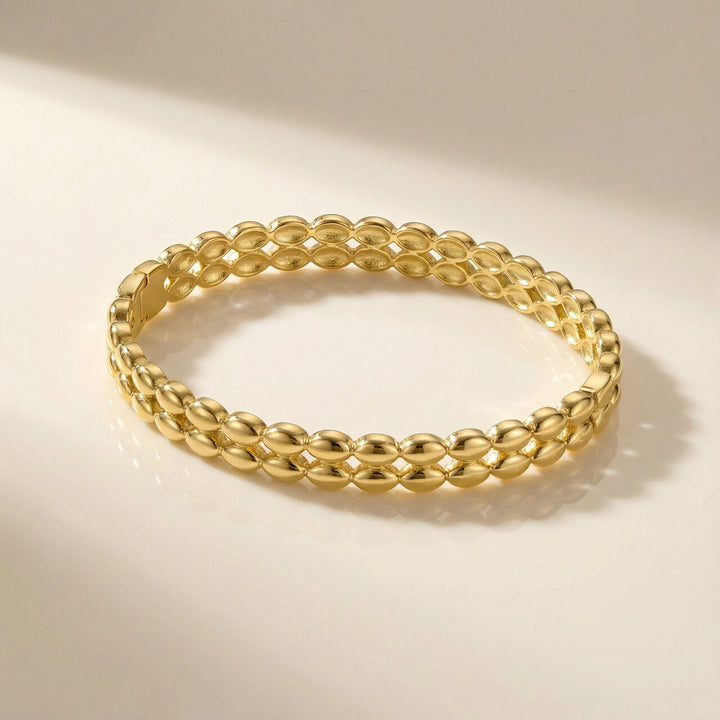 Shop Orbit Textured Gold Bracelet for Women - PALMONAS